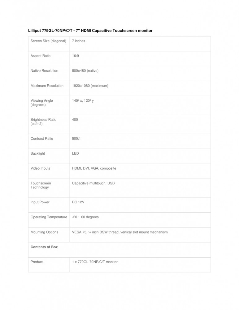 779GL-70NP/C/T technical documentation, page 1
