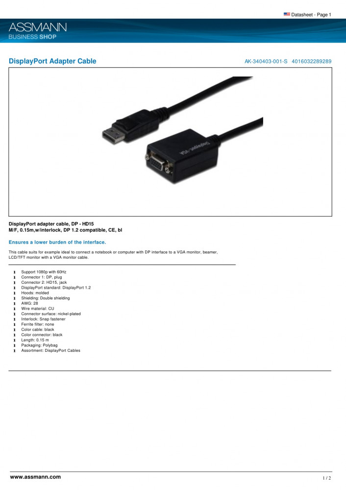 AK-340403-001-S technical document page 1