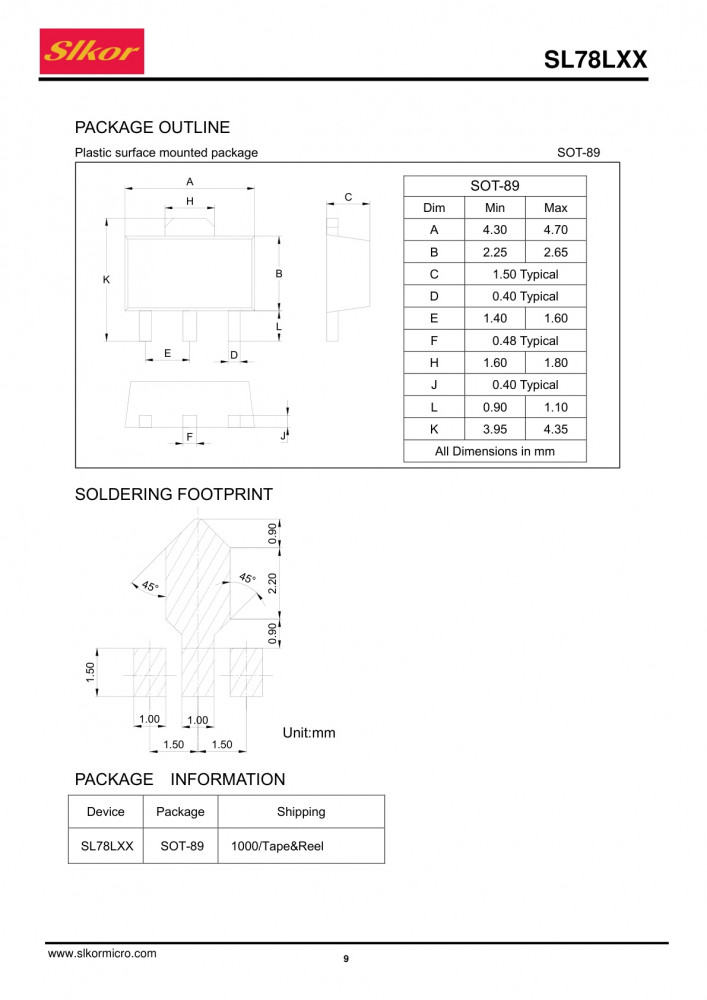SL78L33 datasheet page 9