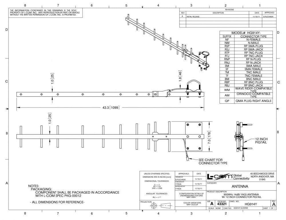L-com HG914Y series technical document preview