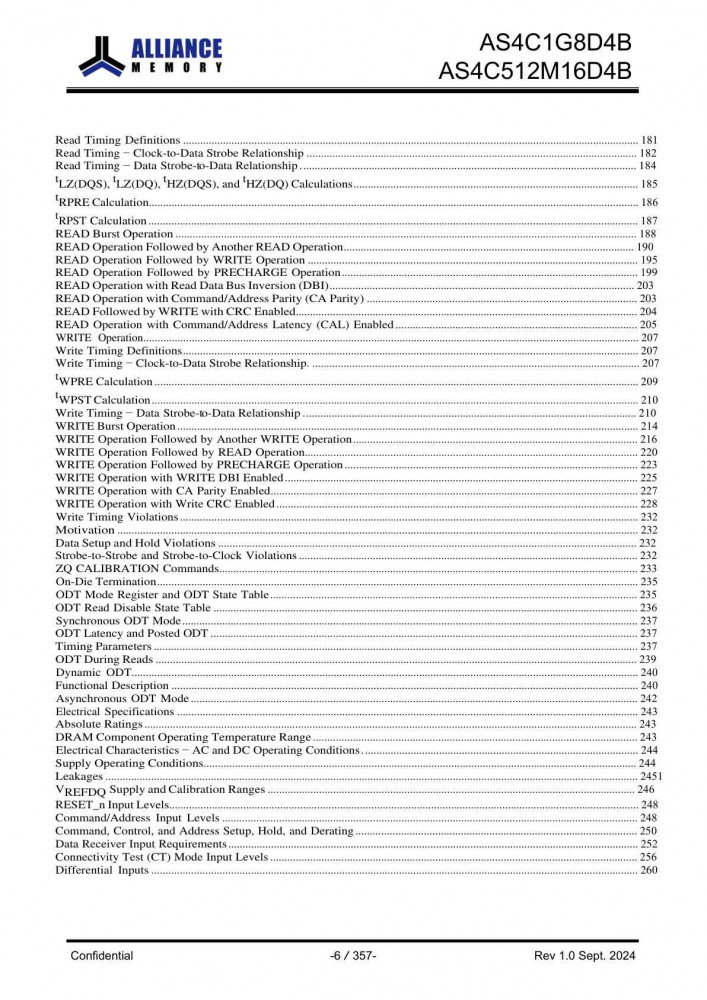 DDR4 SDRAM document preview, page 6