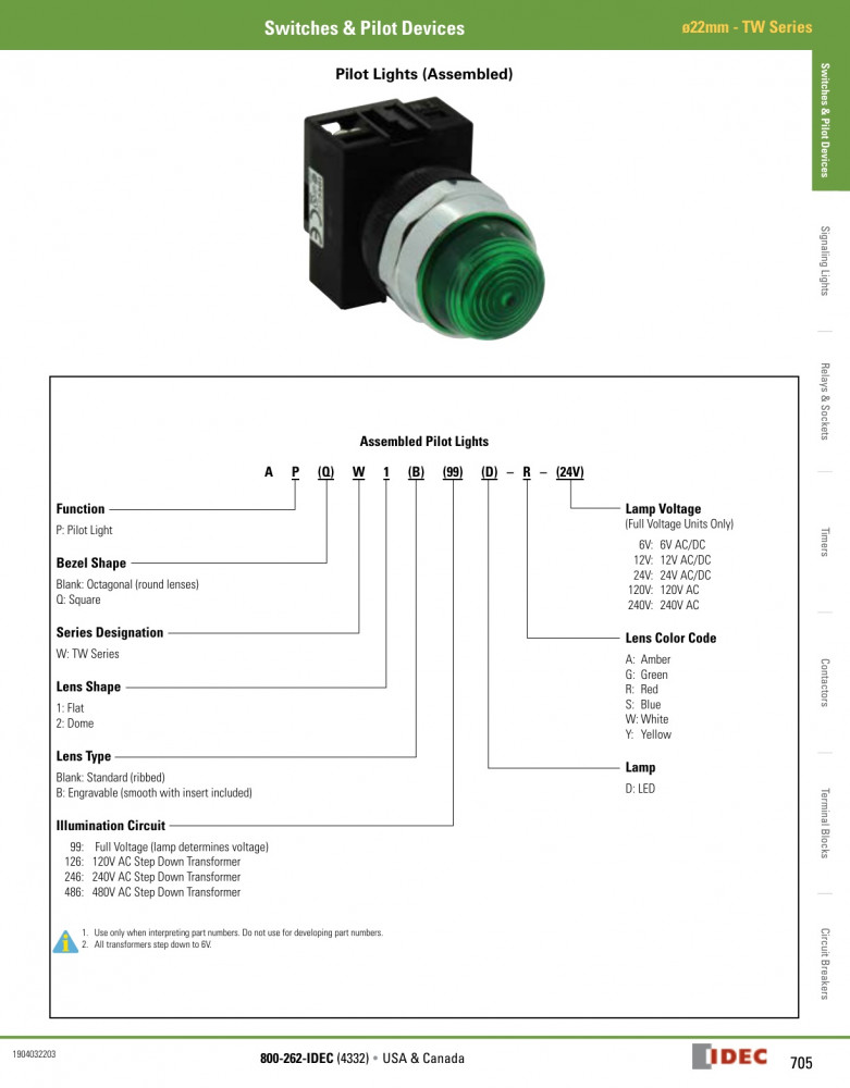 IDEC TW Series document page 10