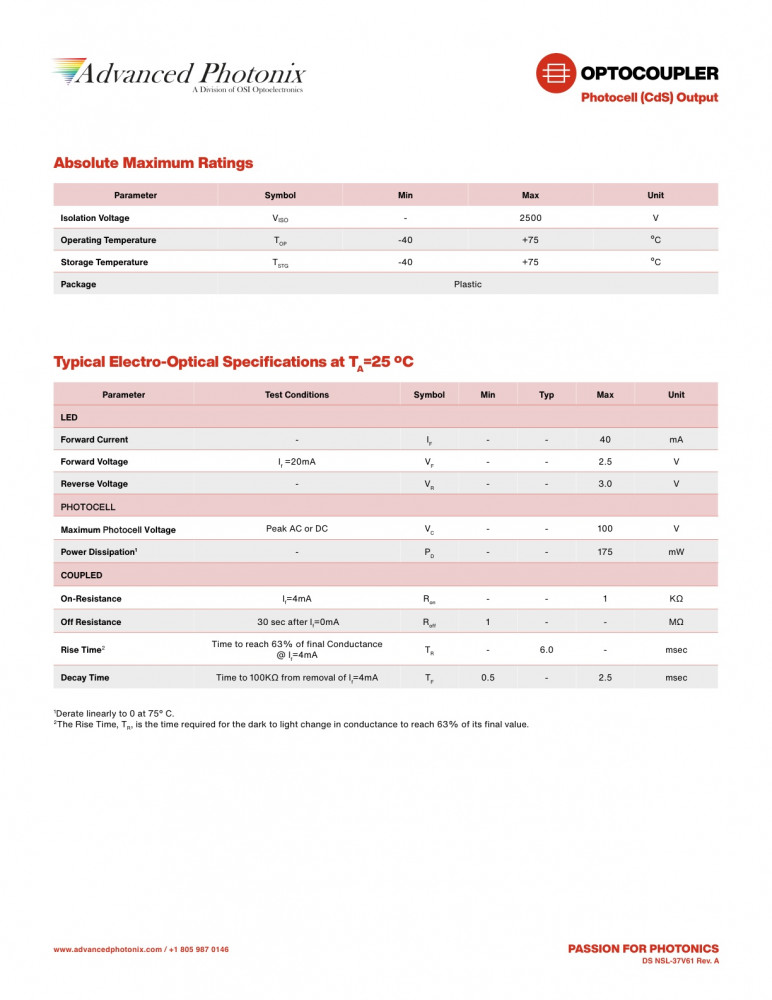 NSL-37V61 datasheet page 2