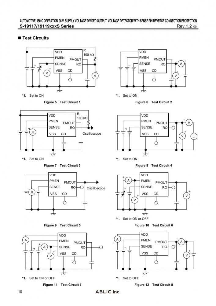 ABLIC S-19117/19119 series documentation page 10