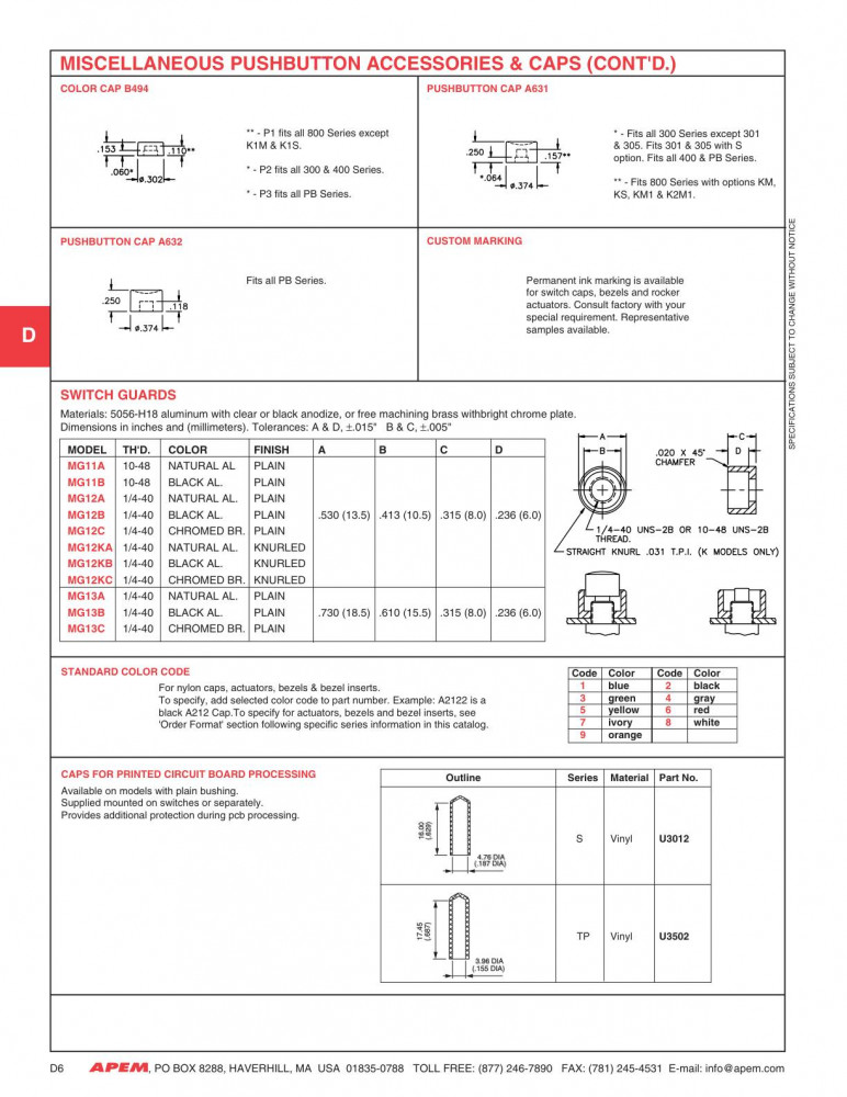 APEM catalogue page 6