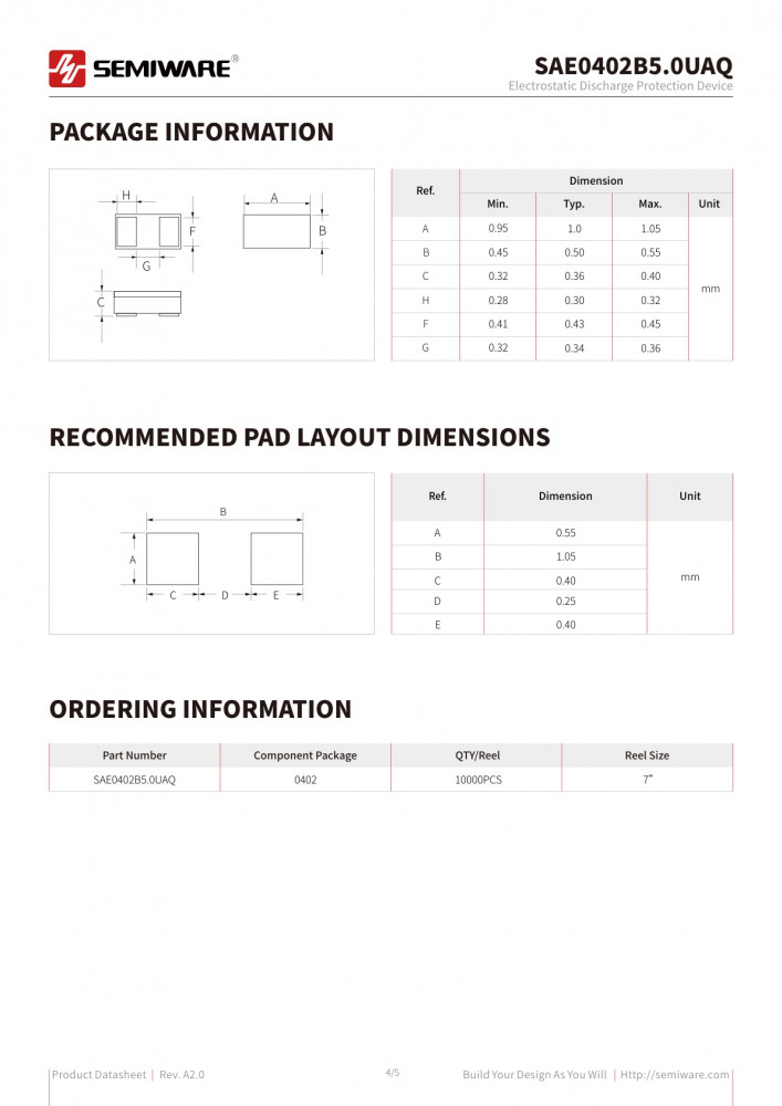 SAE0402B5.0UAQ datasheet page 4