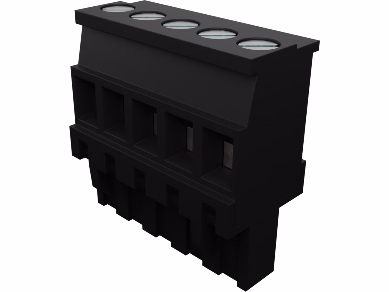 5.08mm Pitch Eurostyle Vertical Plug, with Standard Imprinting, Front Wire Entry, Black, 5 Circuits for sale
