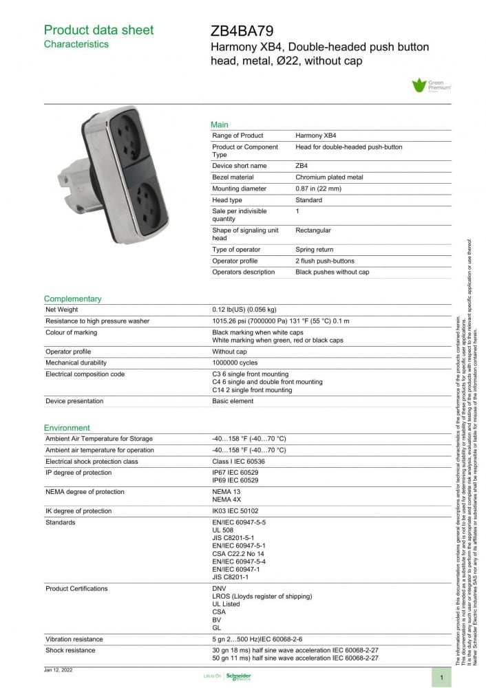 ZB4BA79 technical document page 1
