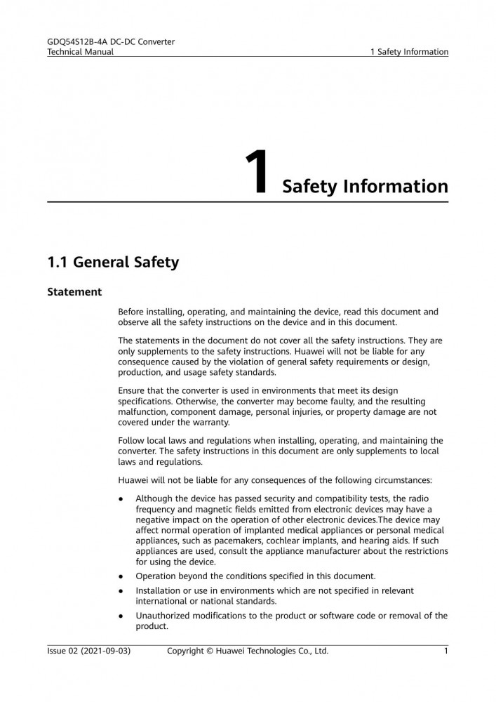 GDQ54S12B-4A technical manual page 7