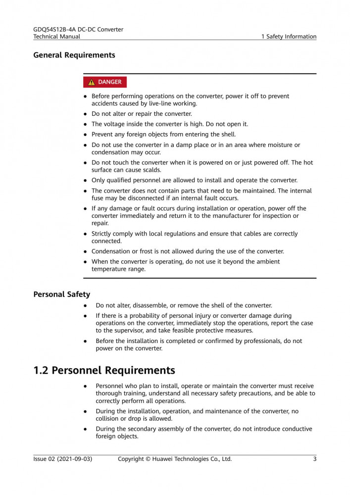 GDQ54S12B-4A technical manual page 9