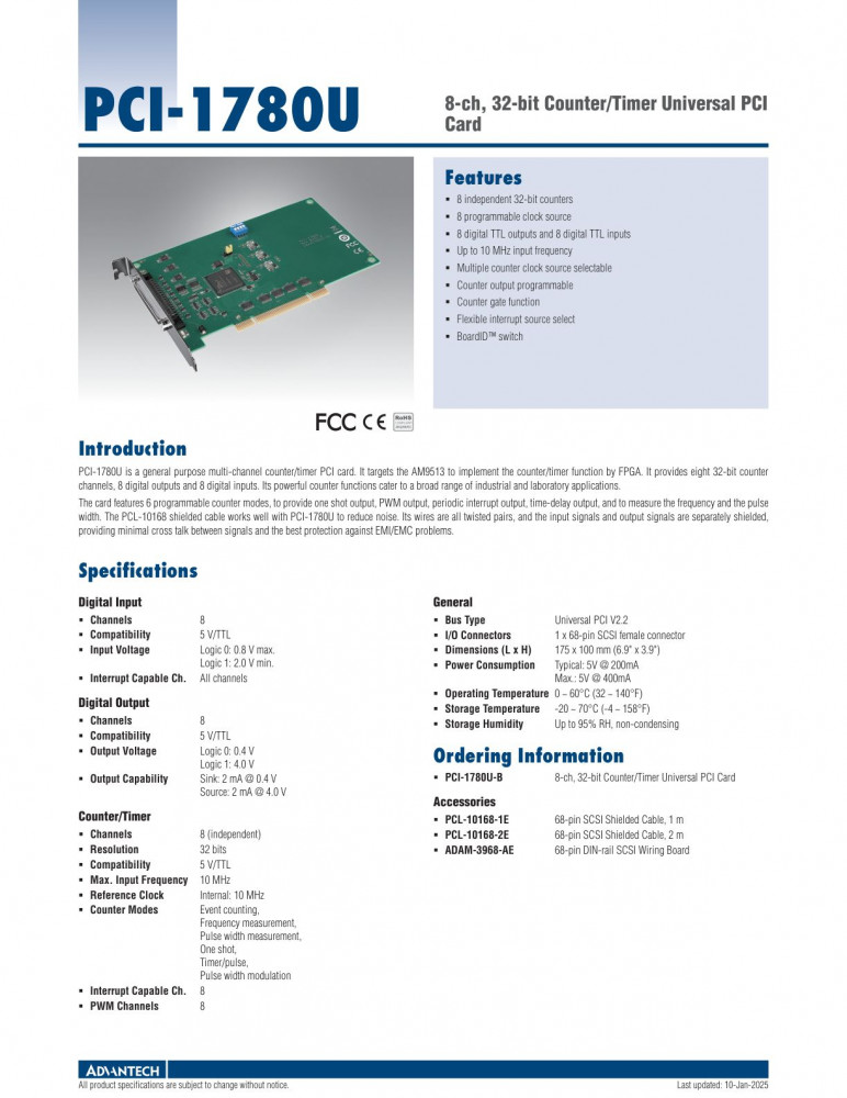 PCI-1780U product documentation preview