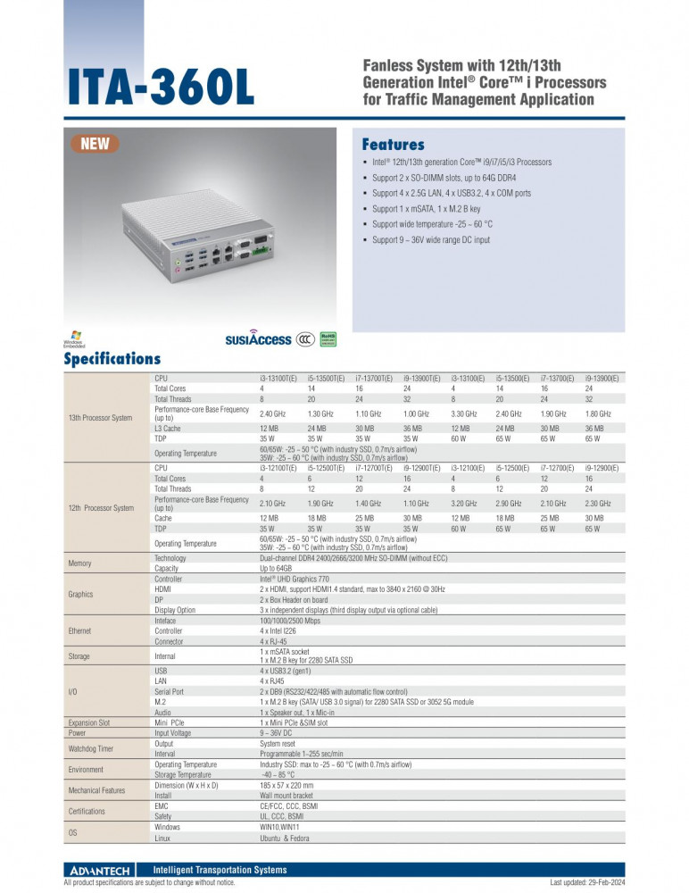 ITA-360L technical document page 1