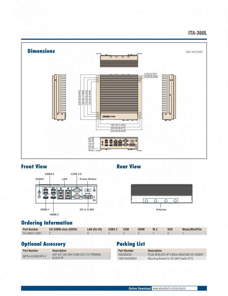 ITA-360L technical document page 2