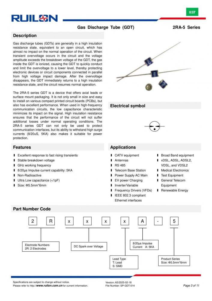 2R600SA-5 datasheet page 3