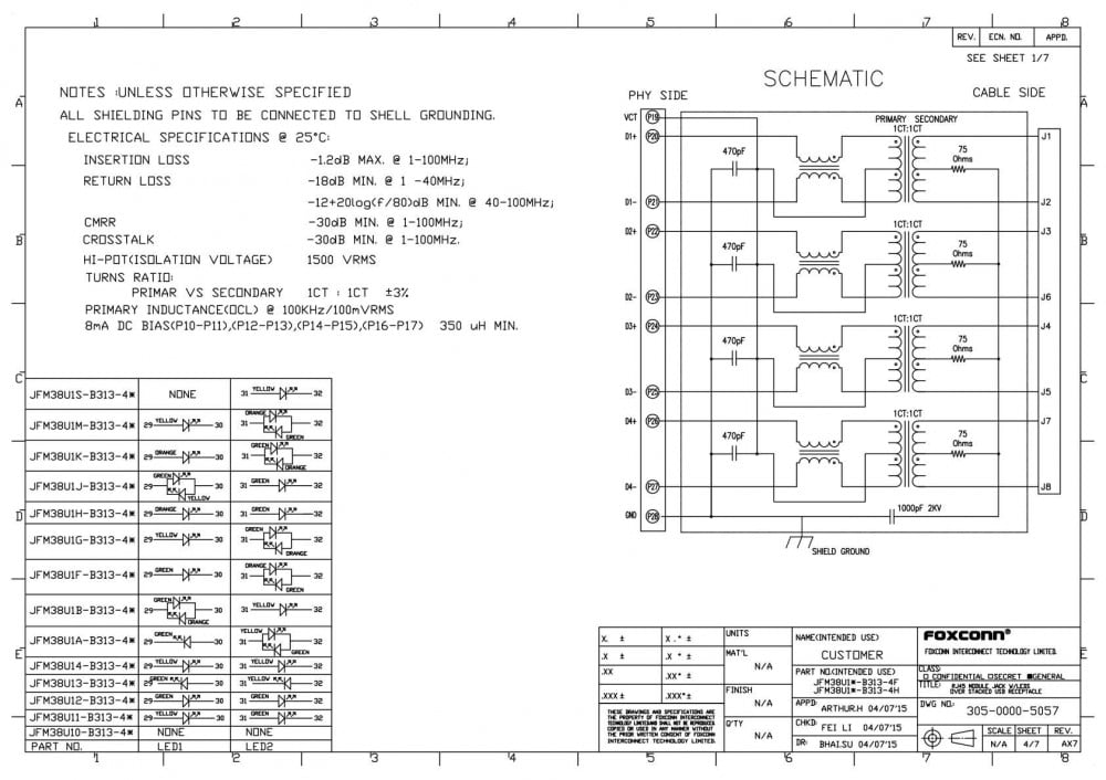 FOXCONN JFM38U1M-B313-4F drawing page 4