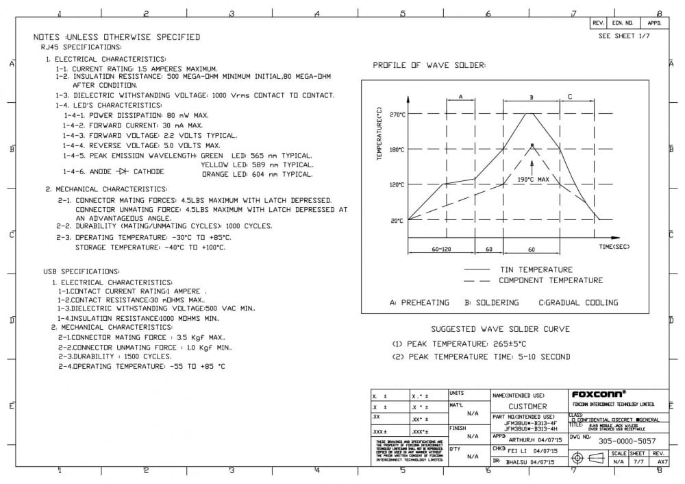 FOXCONN JFM38U1M-B313-4F drawing page 7