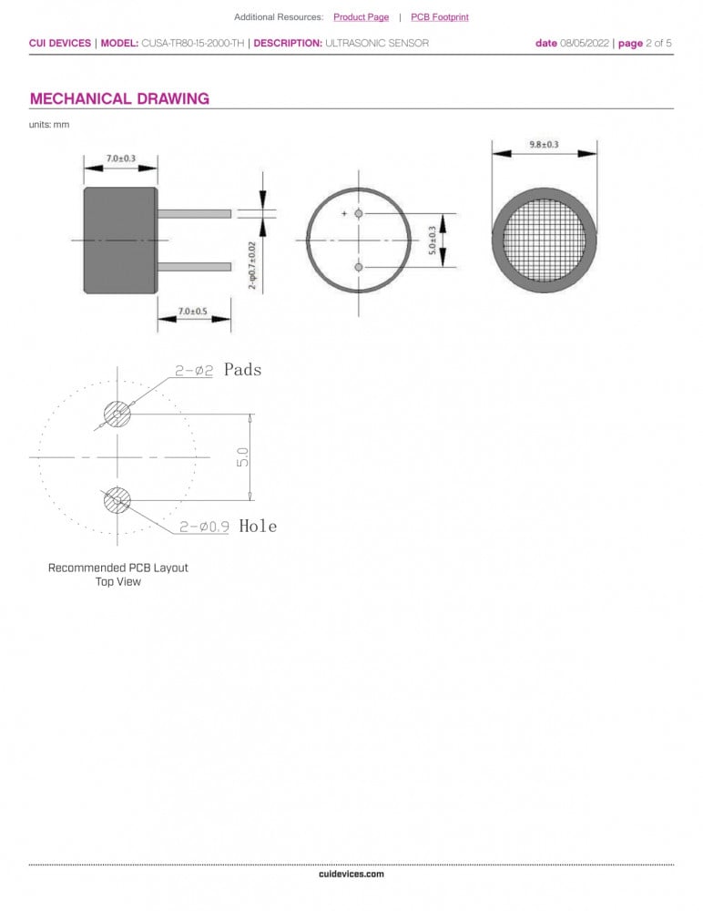 CUSA-TR80-15-2000-TH datasheet page 2