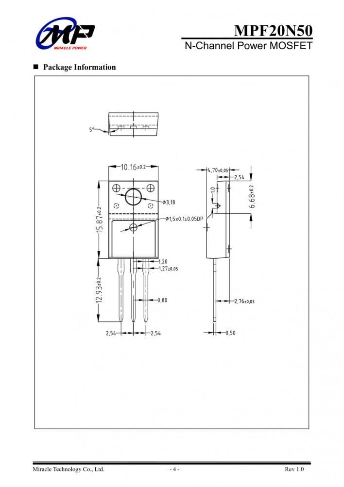 MPF20N50 datasheet page 4