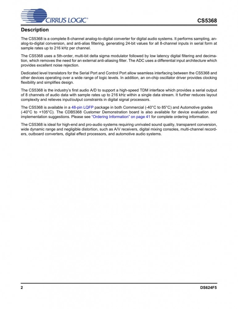 CS5368 datasheet page 2
