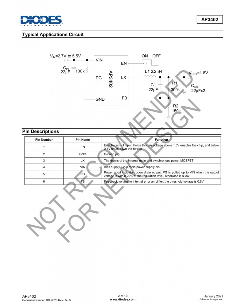 AP3402KTTR-G1 datasheet page 2