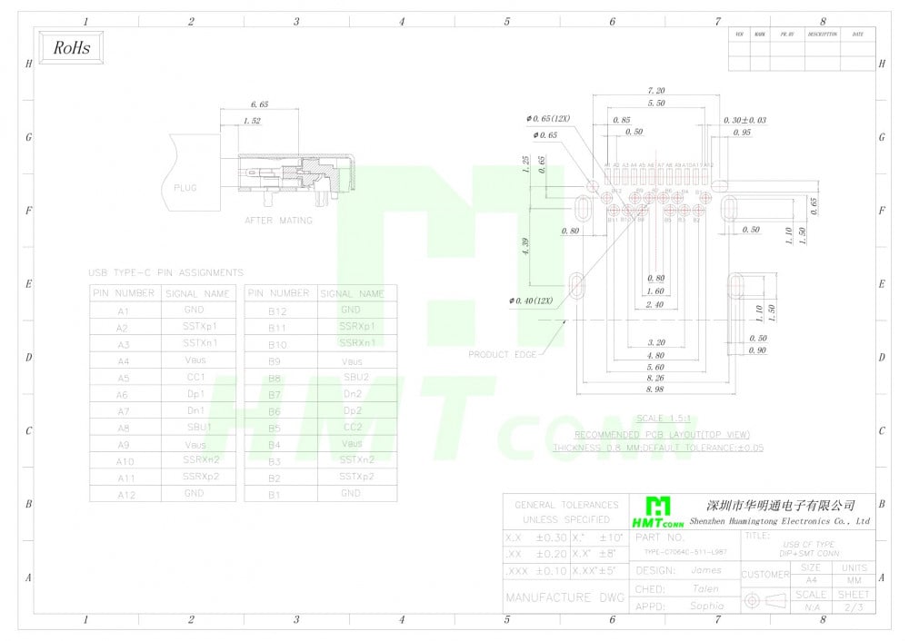 TYPE-C7064C-511-L987 manufacturing drawing page 2