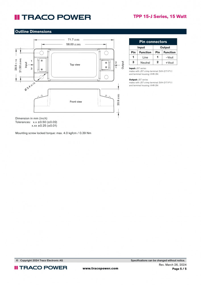 TPP 15-J technical document, page 5
