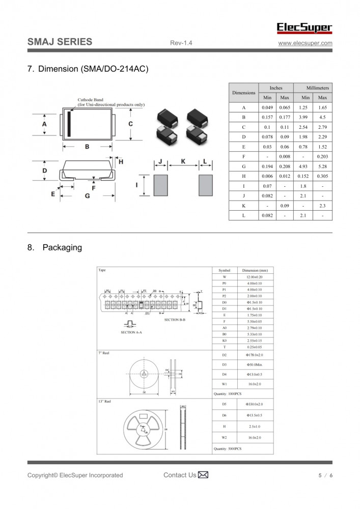 ElecSuper SMAJ33A datasheet page 5