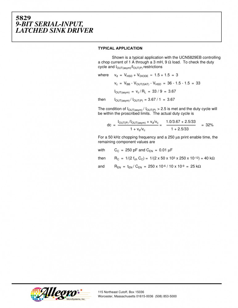 UCN5829EB datasheet page 10