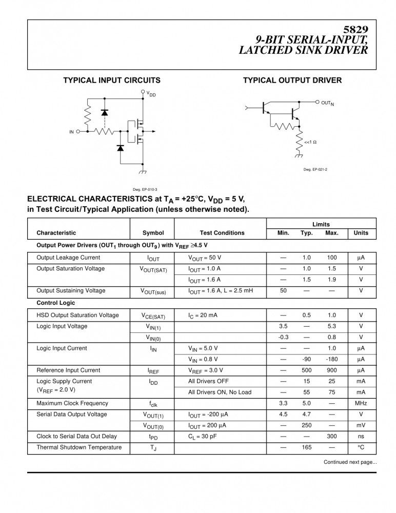 UCN5829EB datasheet page 3
