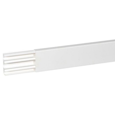 Dlplus - Mini-Trunking 20x12.5mm - Stop wire membrane cable retention - 1 compartment, L2.1m - White IP40, IK07, EN50085-2-1