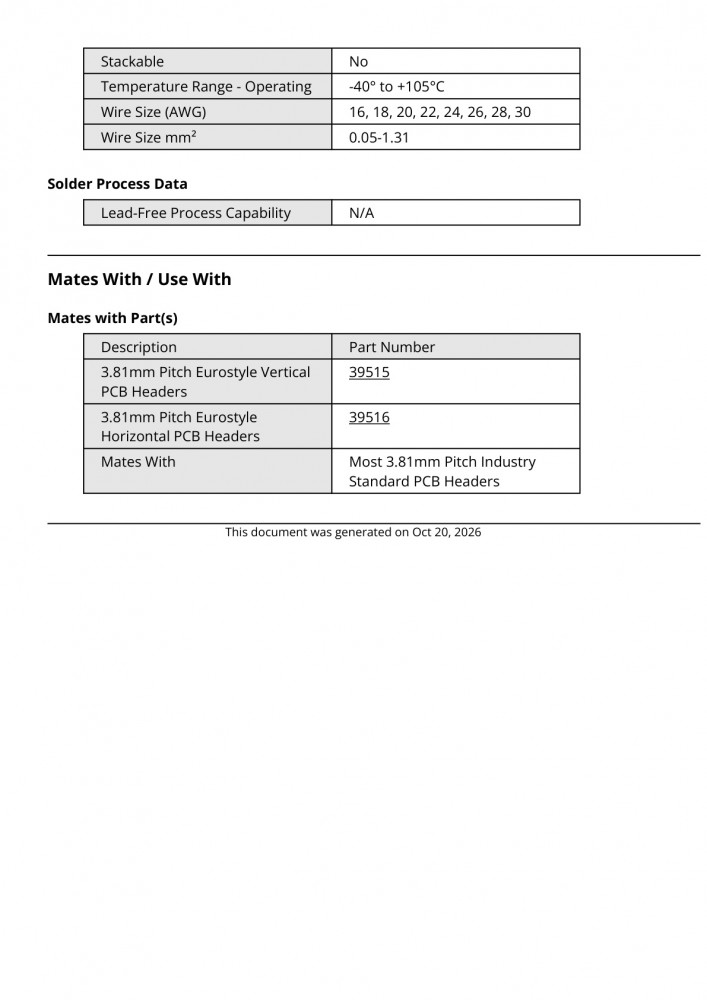 Product document image 3 for MOLEX 395172408