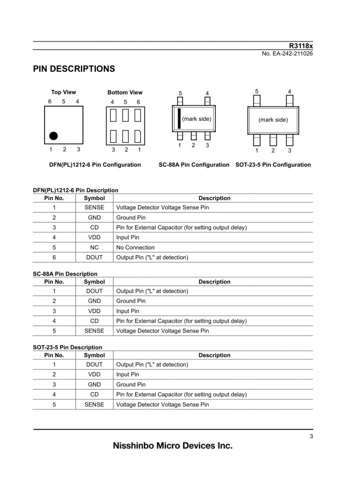 R3118 datasheet page 3