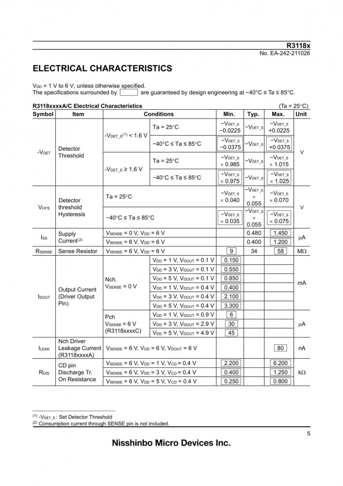R3118 datasheet page 5