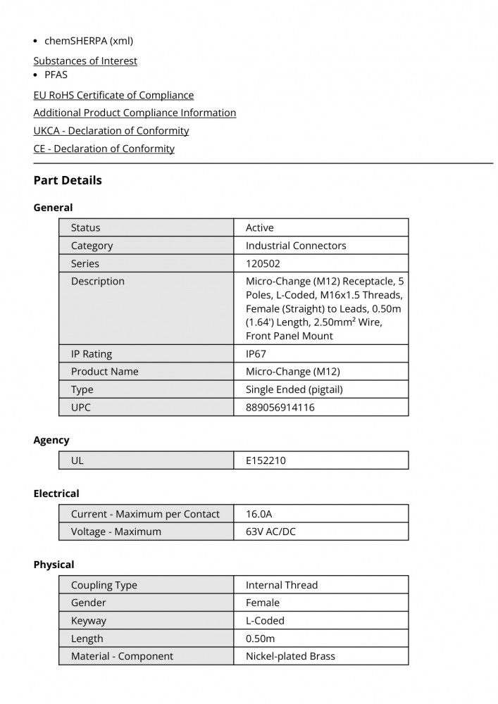 MOLEX 1205020024 technical document page 2