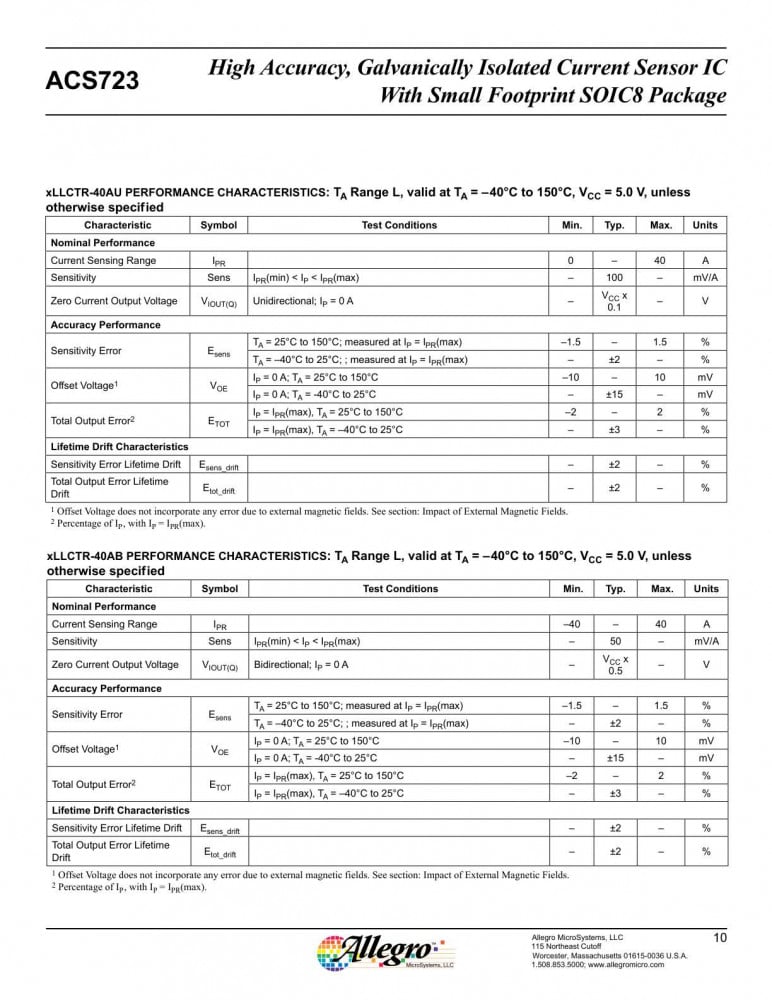 ACS723 datasheet page 10