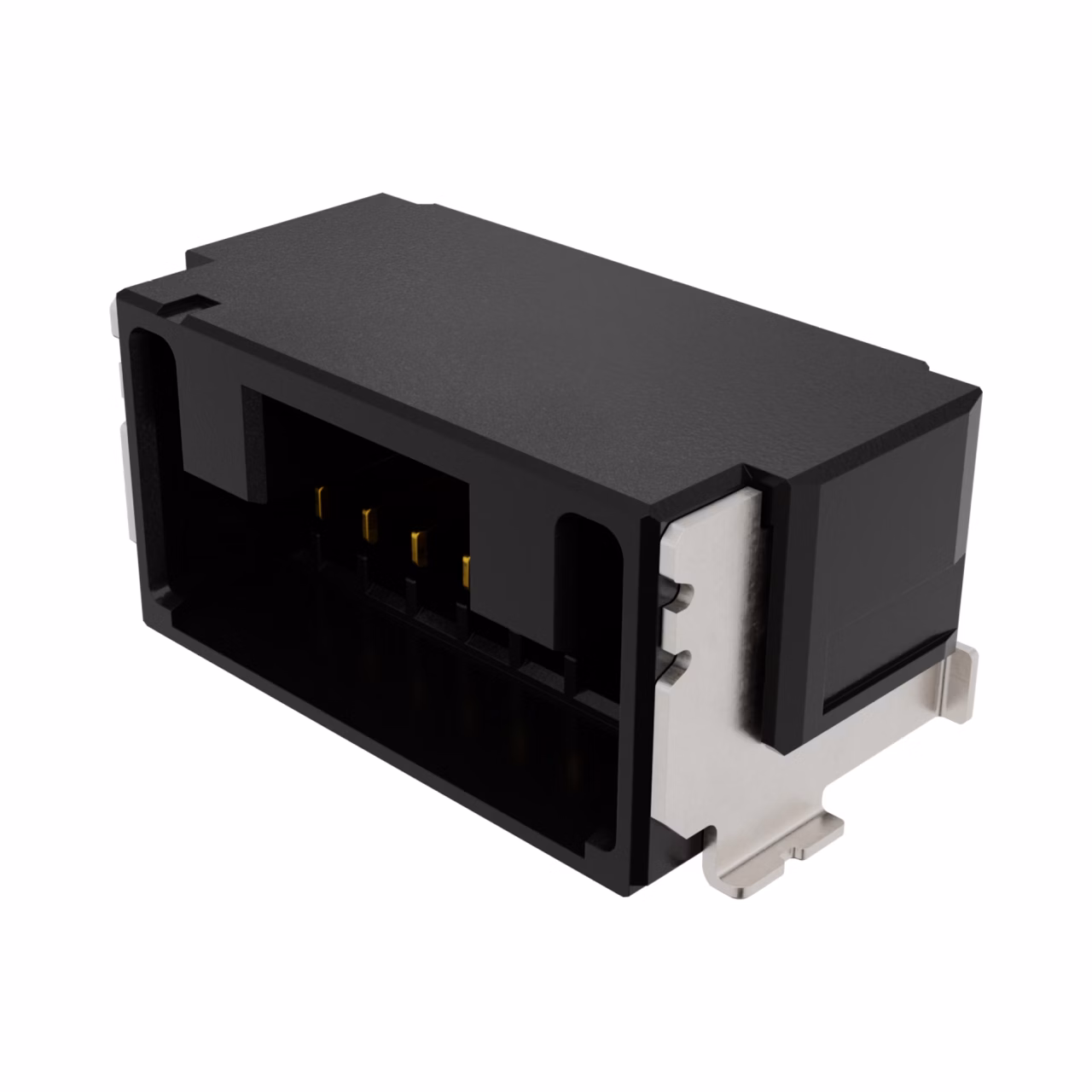 1.00mm Pitch, Rely-On PCB Header, Single Row, Right-Angle, Surface Mount, 0.38µm Gold (Au) Plating, Inner Positive Lock, 8 Circuits, Black for sale