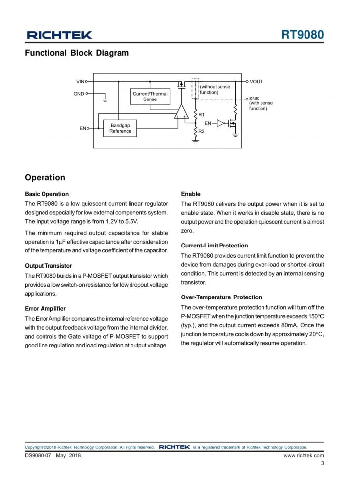 RT9080 datasheet page 3