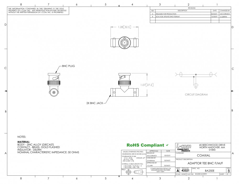 L-com BA250E technical document preview
