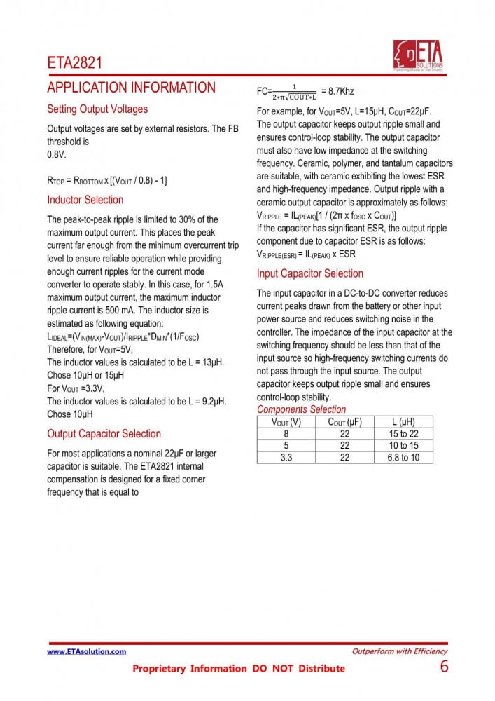 ETA2821S2G datasheet page 6