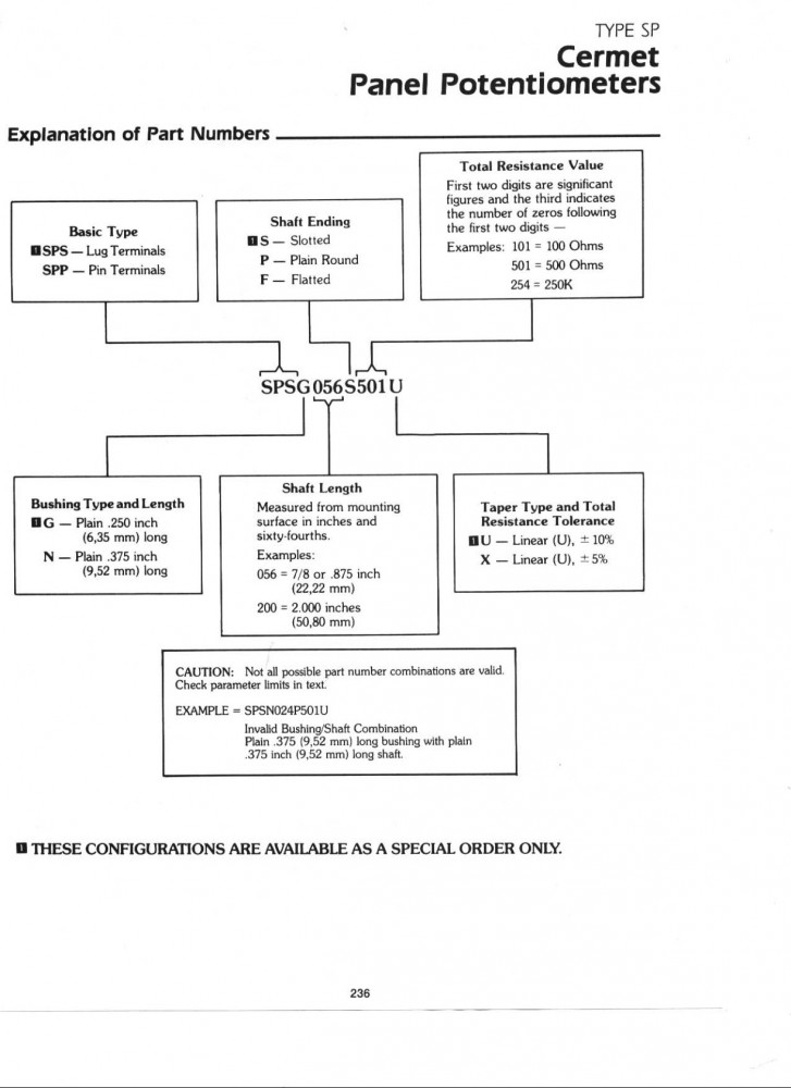 Honeywell Type SP potentiometer documentation page 4