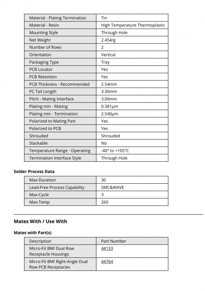 MOLEX 444321411 technical document preview, page 3