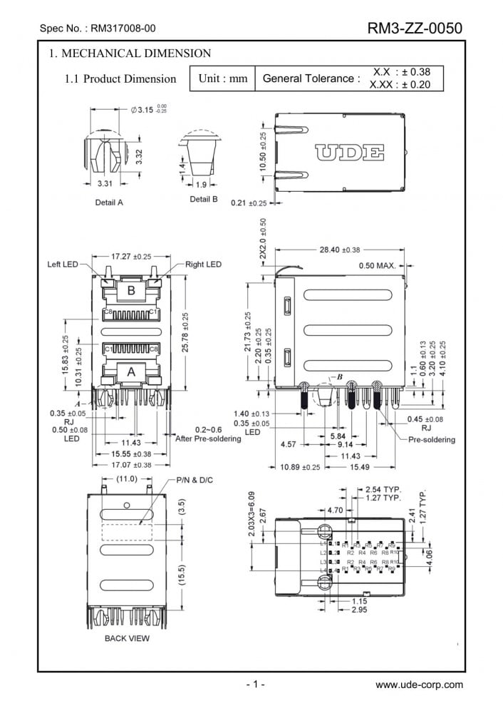 RM3-ZZ-0050 technical document page 2