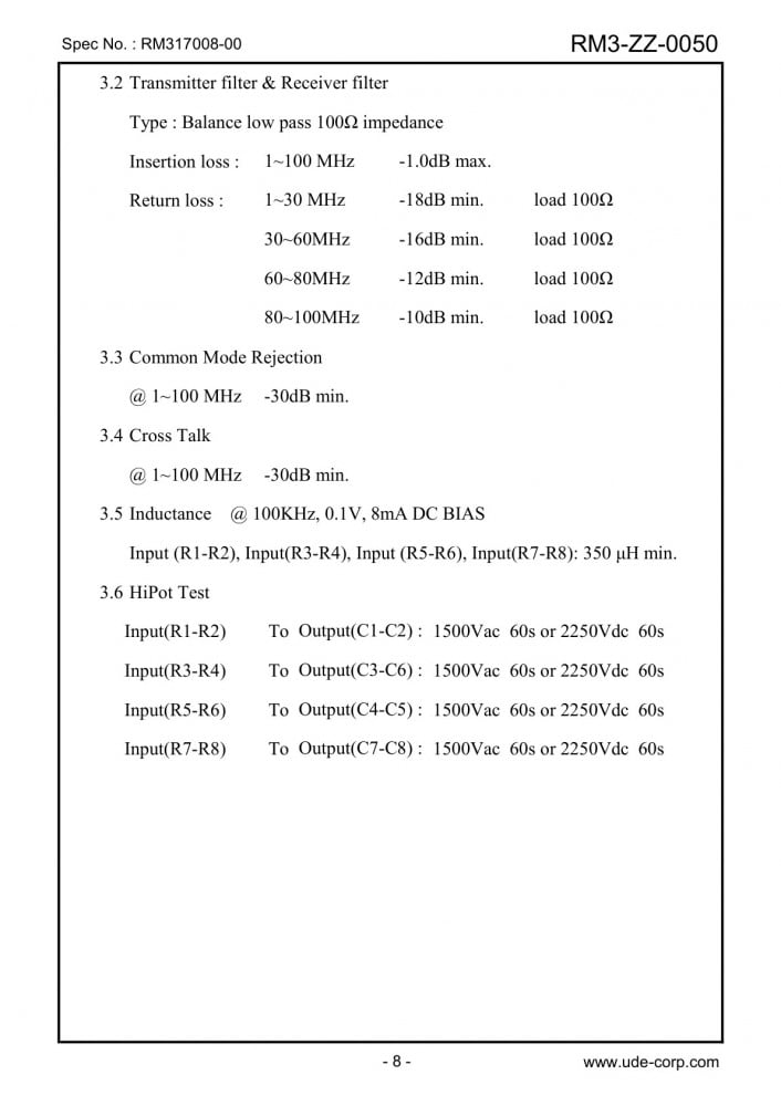 RM3-ZZ-0050 technical document page 9