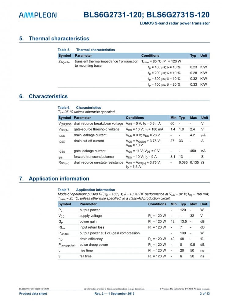 BLS6G2731S-120 datasheet page 3