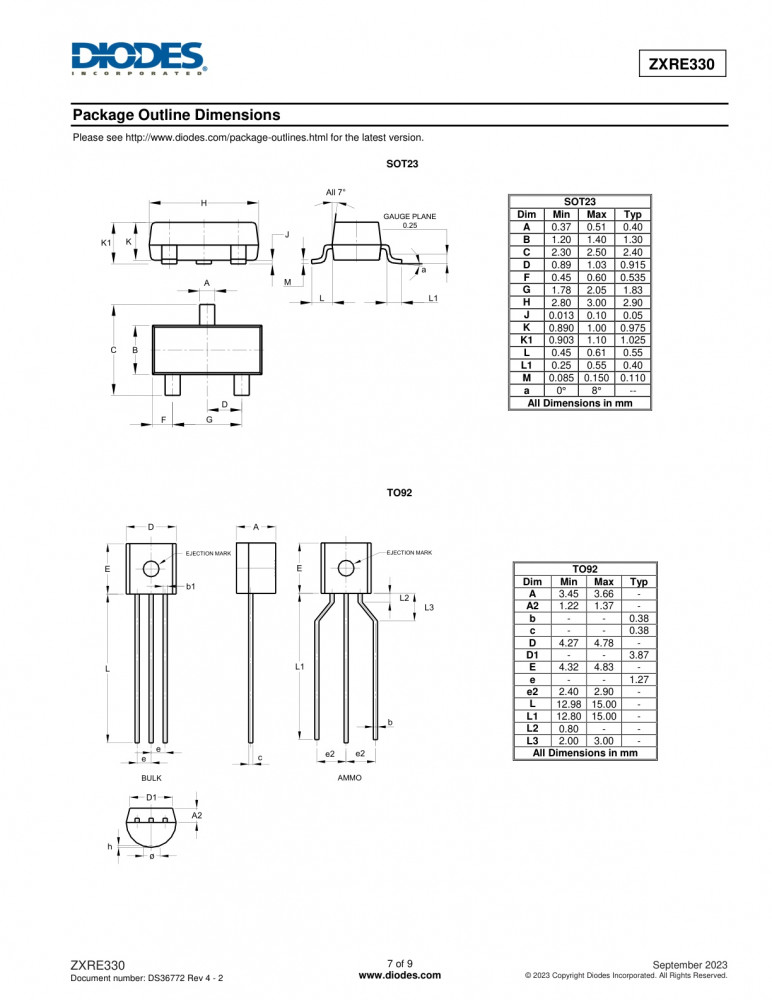 ZXRE330ESA-7 datasheet page 7