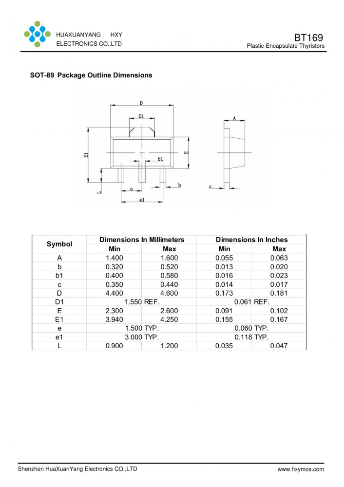 BT169 datasheet page 2