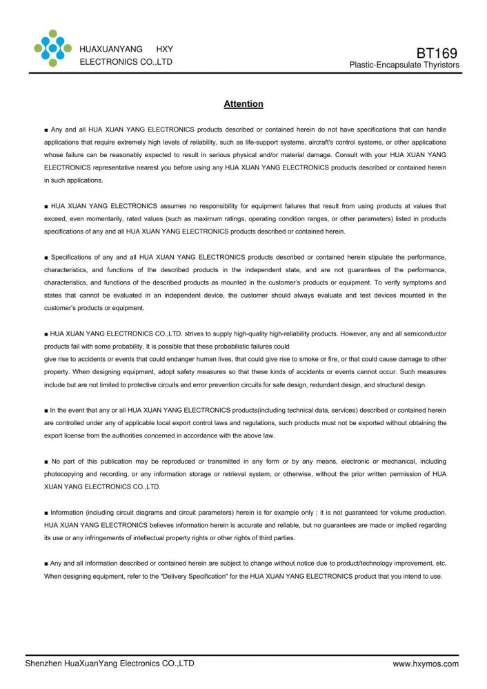 BT169 datasheet page 3