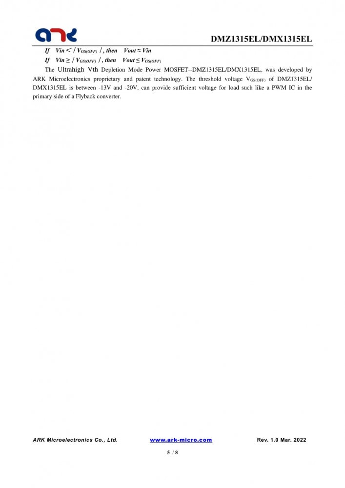 DMX1315EL datasheet page 5