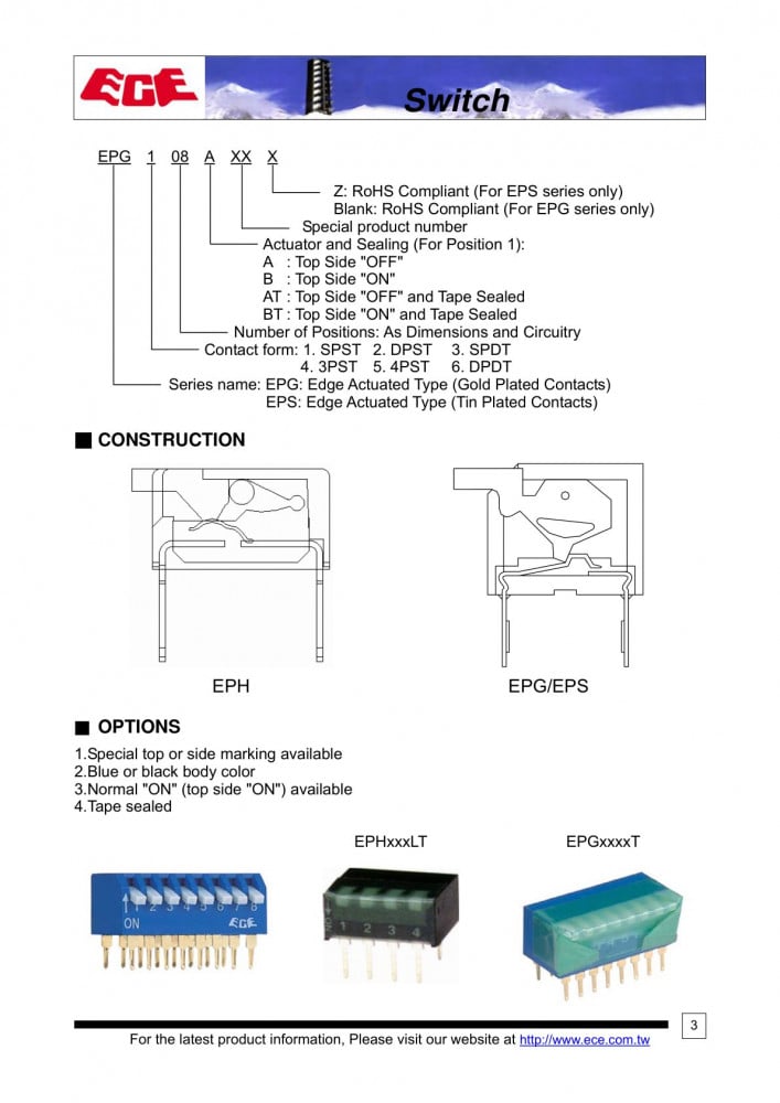 ECE EPG series datasheet page 3