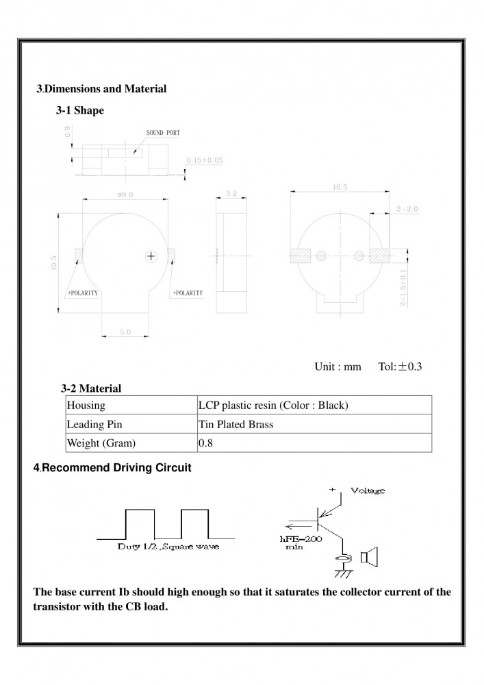 HYG-9032A specification page 3
